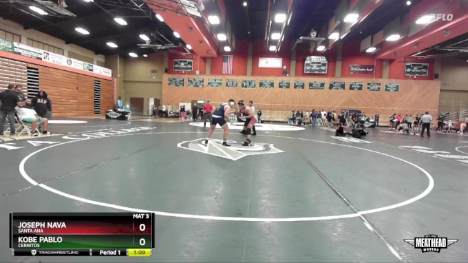 285 lbs 1st Place Match - Joseph Nava, Santa Ana vs Kobe Pablo, Cerritos