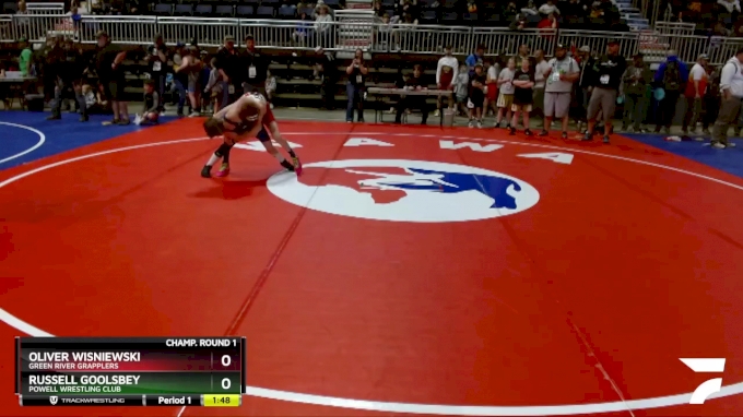 92 lbs Champ. Round 1 - Oliver Wisniewski, Green River Grapplers vs ...