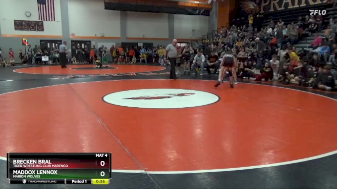 98 lbs Quarterfinal - Maddox Lennox, Marion Wolves vs Brecken Bral ...