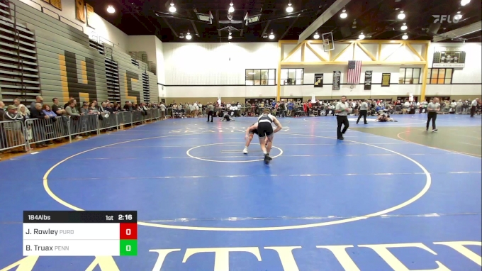 184A lbs Rr Rnd 1 - James Rowley, Purdue vs Bernie Truax, Penn State