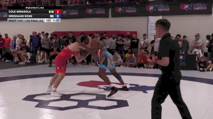 125 Final kg Champ. Round 2 - Cole Mirasola, NLWC/TMWC vs Dreshaun Ross ...