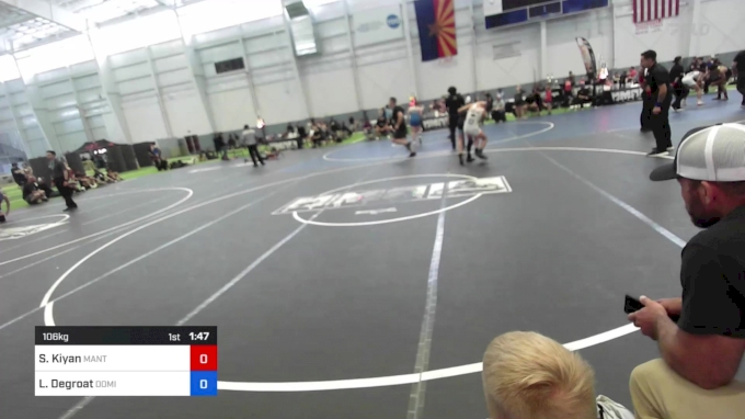 106 kg Semifinal - Sebastian Kiyan, Mantanona TC vs Luke Degroat ...