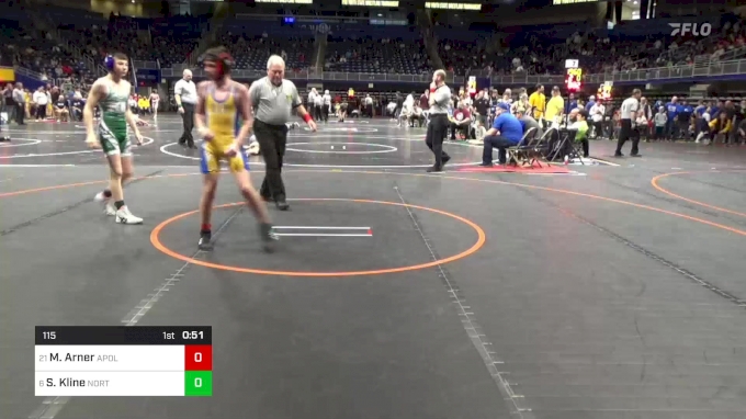 115 lbs Rd 2 - Consi Of 16 #1 - Mason Arner, Apollo-Ridge vs Sam Kline ...