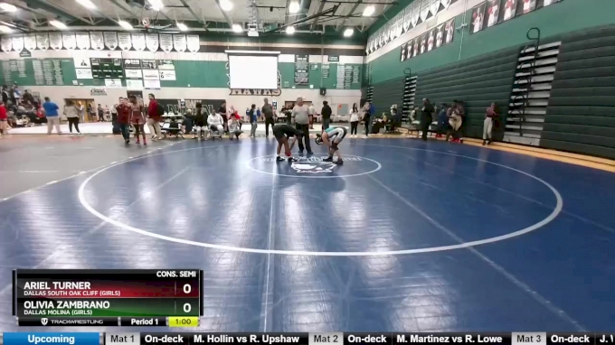 107 lbs Cons. Semi - Ariel Turner, Dallas South Oak Cliff (Girls) vs ...