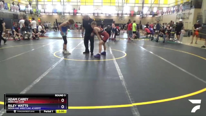 119 lbs Round 5 - Adam Carey, Indee Mat Club vs Riley Watts, Siouxland ...