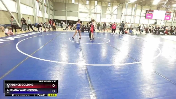 50 lbs Champ. Round 3 - Kaydence Golding, ND vs Auriana Wakinekona, HI