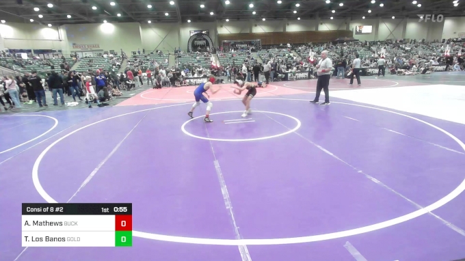 95 lbs Consi Of 8 #2 - Aiden Mathews, Buckaroo WC vs Titan Los Banos ...