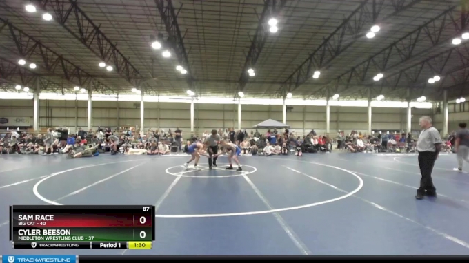 87 lbs Semis & 1st Wrestleback (8 Team) - Sam Race, Big Cat vs Cyler ...