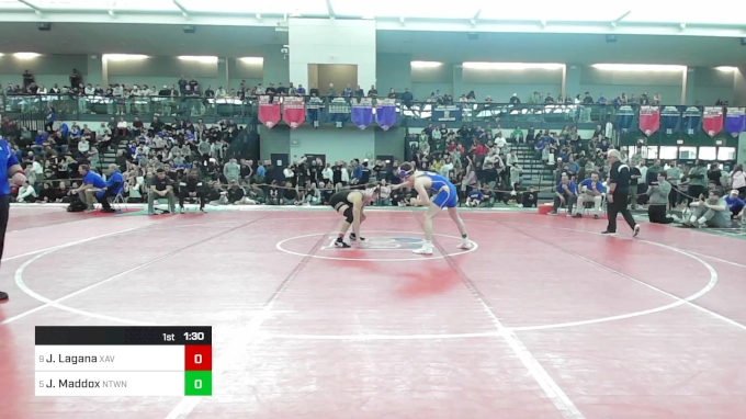 150 lbs Semifinal - John Lagana, Xavier vs Jake Maddox, Newtown