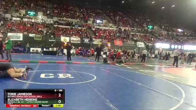 G - 185 lbs Quarterfinal - Torie Jamieson, Billings Senior High School ...