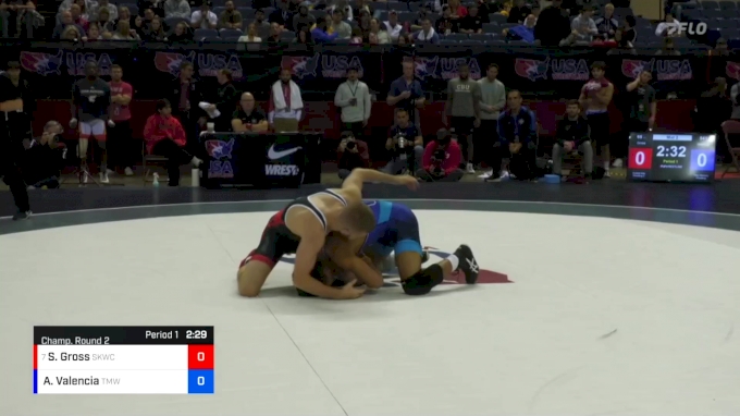 65 lbs Champ. Round 2 - Seth Gross, Sunkist Kids Wrestling Club vs Aden ...