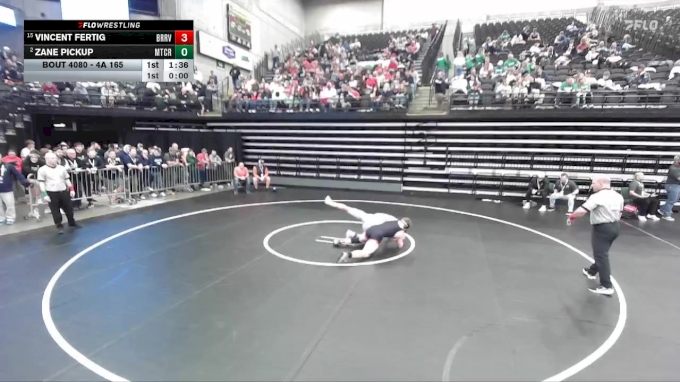 4A 165 lbs Champ. Round 1 - Vincent Fertig, Bear River vs Zane Pickup ...