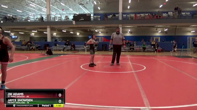 130 lbs Round 3 (6 Team) - JW Adams, St. Paris Graham vs Jayce Snowden ...