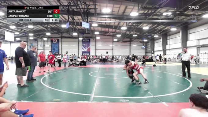132 lbs Rr Rnd 2 - Arya Rawat, 84 Athletes Red vs Jasper Huang, OBWC Blue