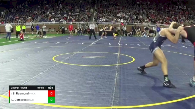 D2-175 lbs Champ. Round 1 - Brady Raymond, Pinckney HS vs Logan ...