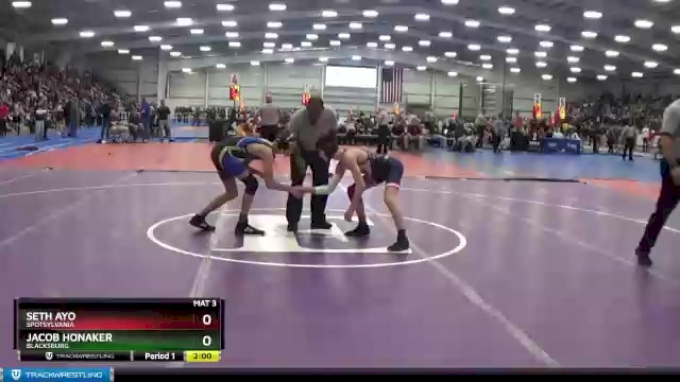 106 lbs Quarterfinal - Seth Ayo, Spotsylvania vs Jacob Honaker, Blacksburg