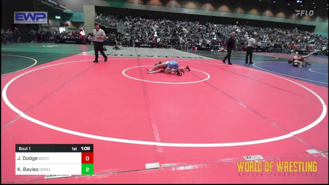 88 lbs Round Of 32 - Jordan Dodge, BULLDOG WRESTLING CLUB vs Korvin ...
