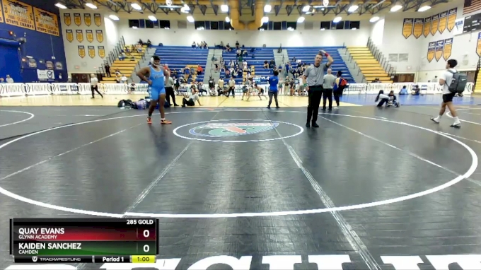 285 Gold 2nd Place Match - Quay Evans, Glynn Academy vs Kaiden Sanchez ...