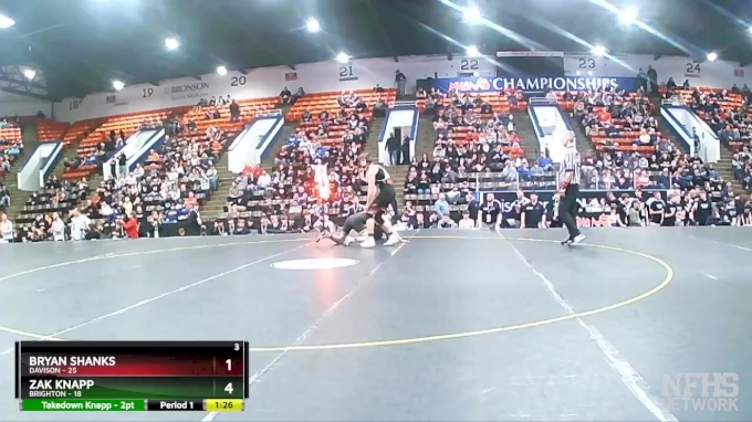 165 lbs Quarterfinals (8 Team) - Zak Knapp, Brighton vs Bryan Shanks ...