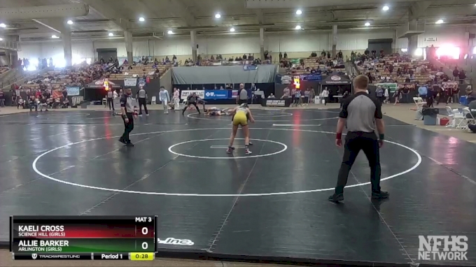 Girls 100 lbs Cons. Round 2 - Allie Barker, Arlington (Girls) vs Kaeli ...