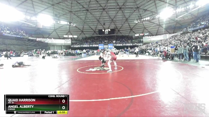 4A 150 lbs Cons. Round 1 - Quaid Harrison, Mt. Si vs Angel Alberty, Camas
