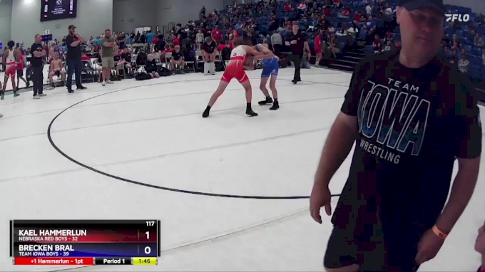 117 lbs Round 3 (4 Team) - Kael Hammerlun, Nebraska Red Boys vs Brecken ...
