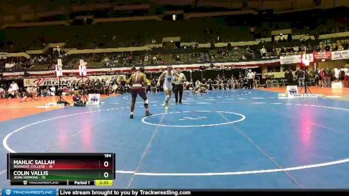 184 lbs Placement (4 Team) - Colin Vallis, John Hopkins vs Mahlic ...