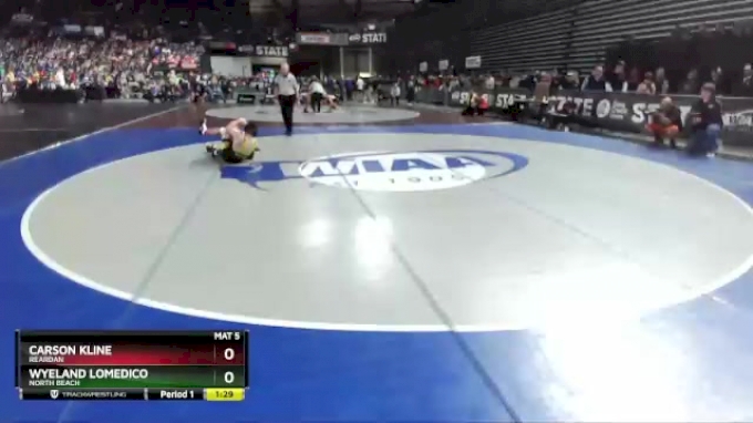 1B/2B 126 Champ. Round 1 - Carson Kline, Reardan vs Wyeland Lomedico ...