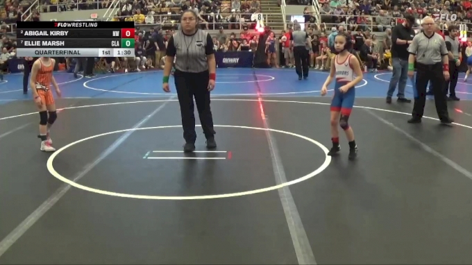 55 lbs Quarterfinal - Ellie Marsh, Claymont vs Abigail Kirby ...