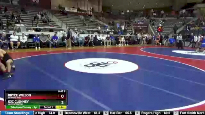 5A 182 lbs Champ. Round 1 - Bryce Wilson, Benton High vs Izic Clenney ...