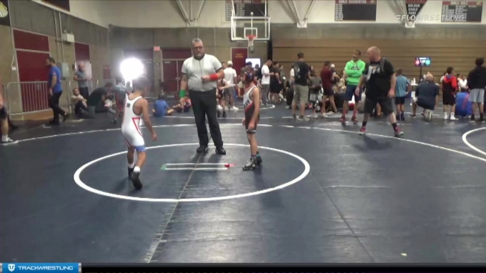 58 lbs Cons. Semi - Garrett Clark, Elk Grove Wrestling Academy vs Luke ...