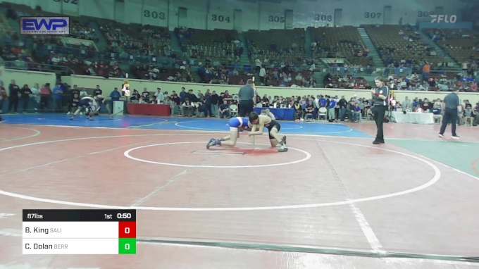 87 lbs Consi Of 8 #1 - Boston King, Salina vs Cael Dolan, Berryhill ...