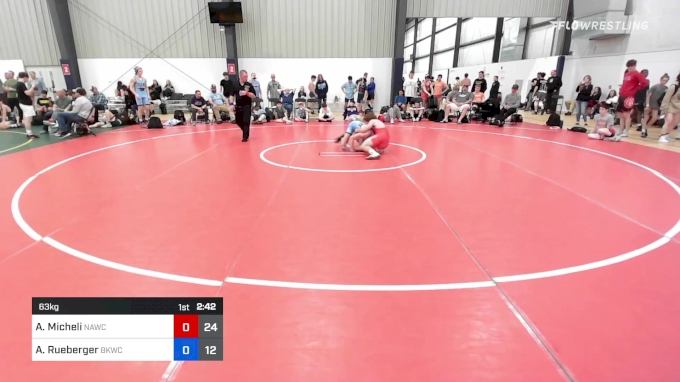 63 kg Rr Rnd 4 - Aidan Micheli, Northampton Area WC vs Alex Rueberger ...