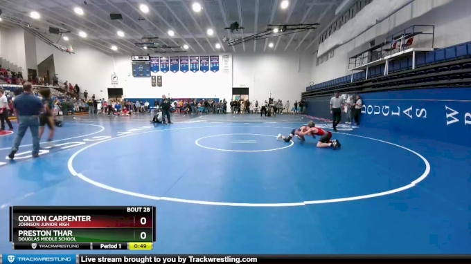 105 lbs Champ. Round 1 - Colton Carpenter, Johnson Junior High vs ...