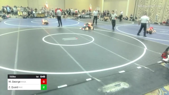150 lbs Consi Of 16 #2 - Micah George, Wasatch WC vs Zakkary Quaid ...