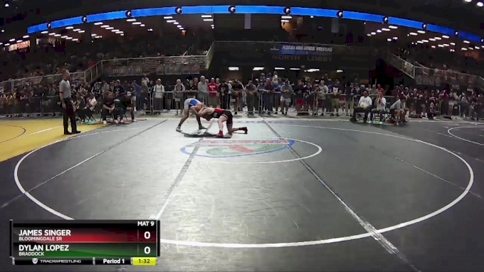3A 144 lbs Champ. Round 1 - Dylan Lopez, Braddock vs JAMES SINGER ...