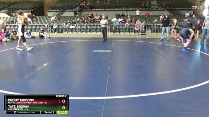 140 lbs Round 2 (4 Team) - Tate Brown, Independence vs Brody Gibbons ...