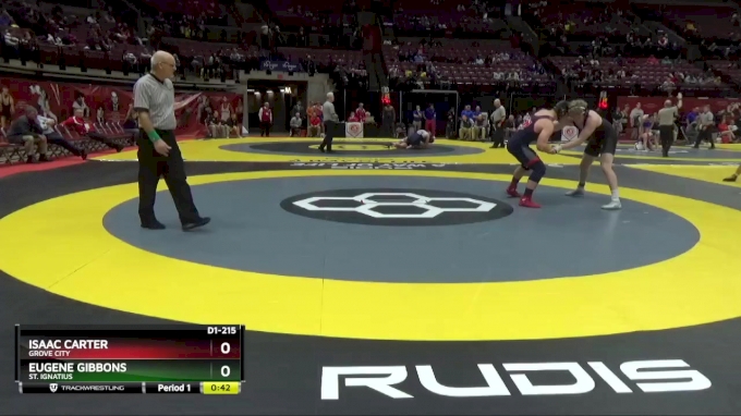 D1-215 lbs Cons. Round 1 - Isaac Carter, Grove City vs Eugene Gibbons ...