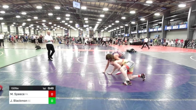 132 lbs Consi Of 32 #1 - McKaden Speece, PA vs Jason Blackmon, SC