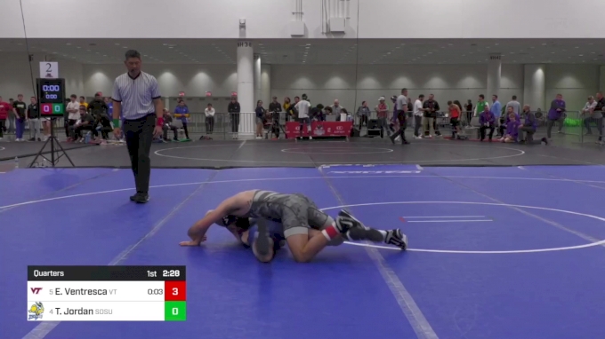 125 lbs Quarters - Eddie Ventresca, Virginia Tech vs Tanner Jordan ...