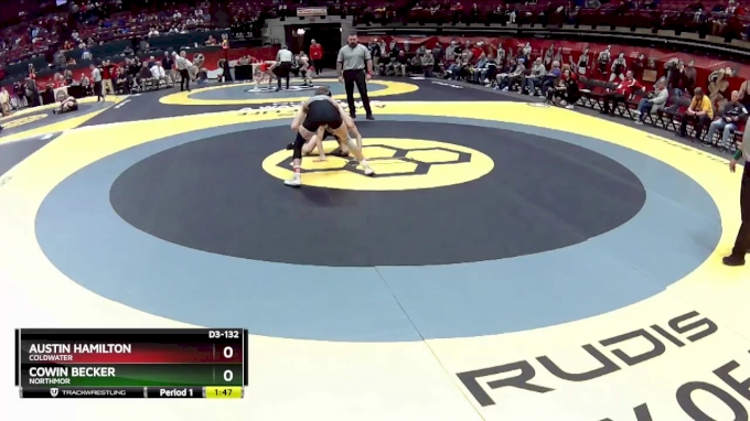 D3-132 lbs Champ. Round 1 - Austin Hamilton, Coldwater vs Cowin Becker ...