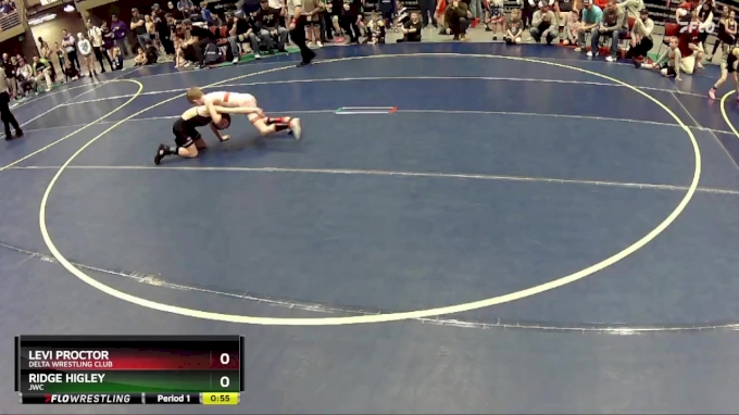 70 lbs Champ. Round 2 - Ridge Higley, JWC vs Levi Proctor, Delta ...