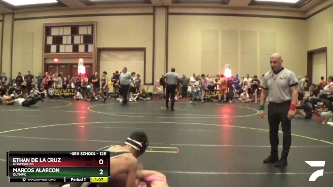 125 lbs Quarterfinal - Marcos Alarcon, Olympic vs Ethan De La Cruz ...