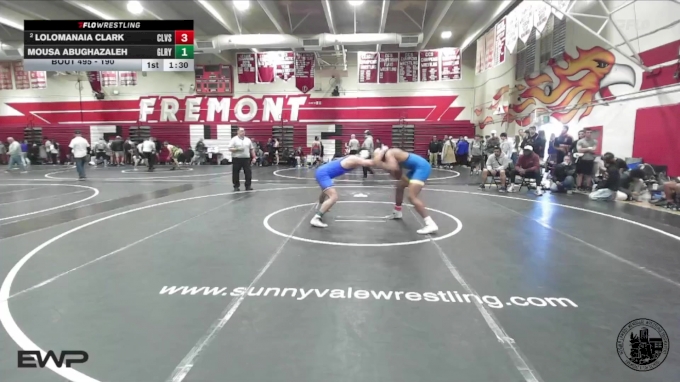 190 lbs Quarterfinal - Mousa Abughazaleh, Gilroy vs Lolomanaia Clark ...