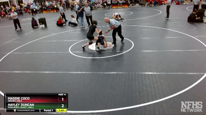 Girls 115 lbs Cons. Round 1 - Hayley Duncan, Marlboro County Girls vs ...