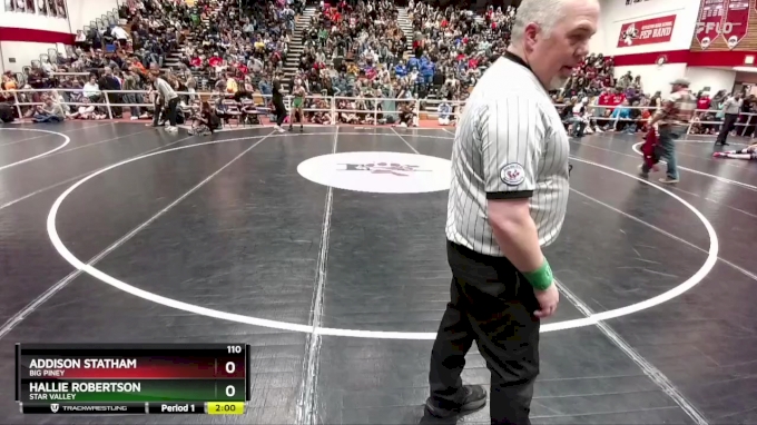 110 lbs Champ. Round 2 - Hallie Robertson, Star Valley vs Addison ...