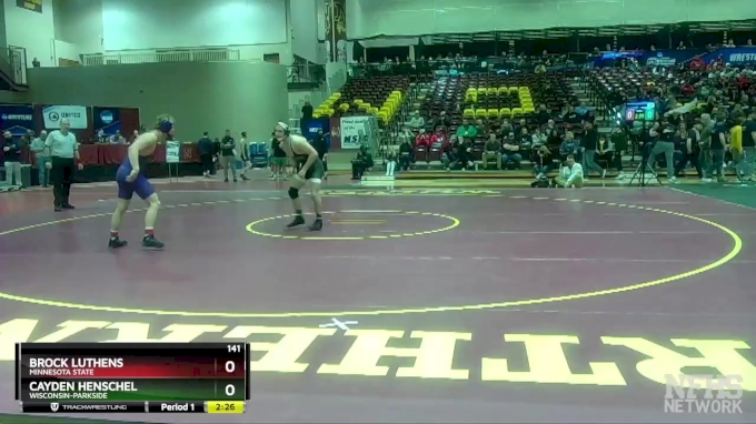 141 lbs Semifinal - Cayden Henschel, Wisconsin-Parkside vs Brock ...
