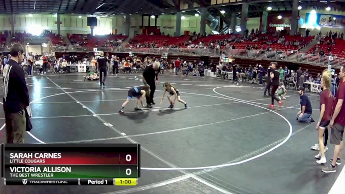 65 lbs 3rd Place Match - Sarah Carnes, Little Cougars vs Victoria ...