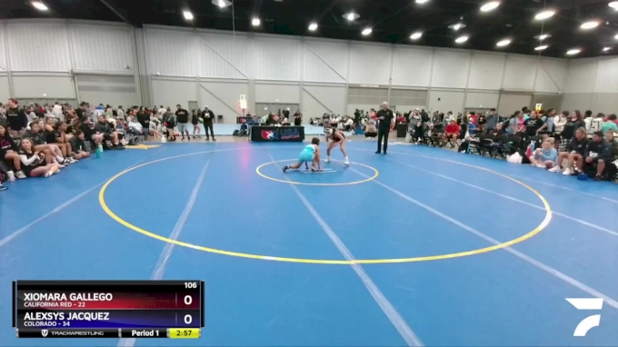 106 lbs Placement Matches (8 Team) - Xiomara Gallego, California Red vs ...