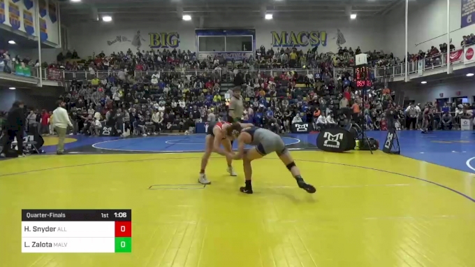 170 lbs Quarterfinal - Hunter Snyder, All American WC vs Lukas Zalota ...